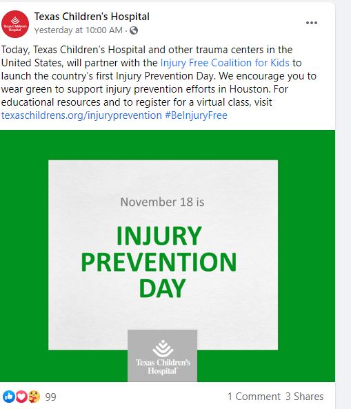 National Injury Prevention Day Programs and Events