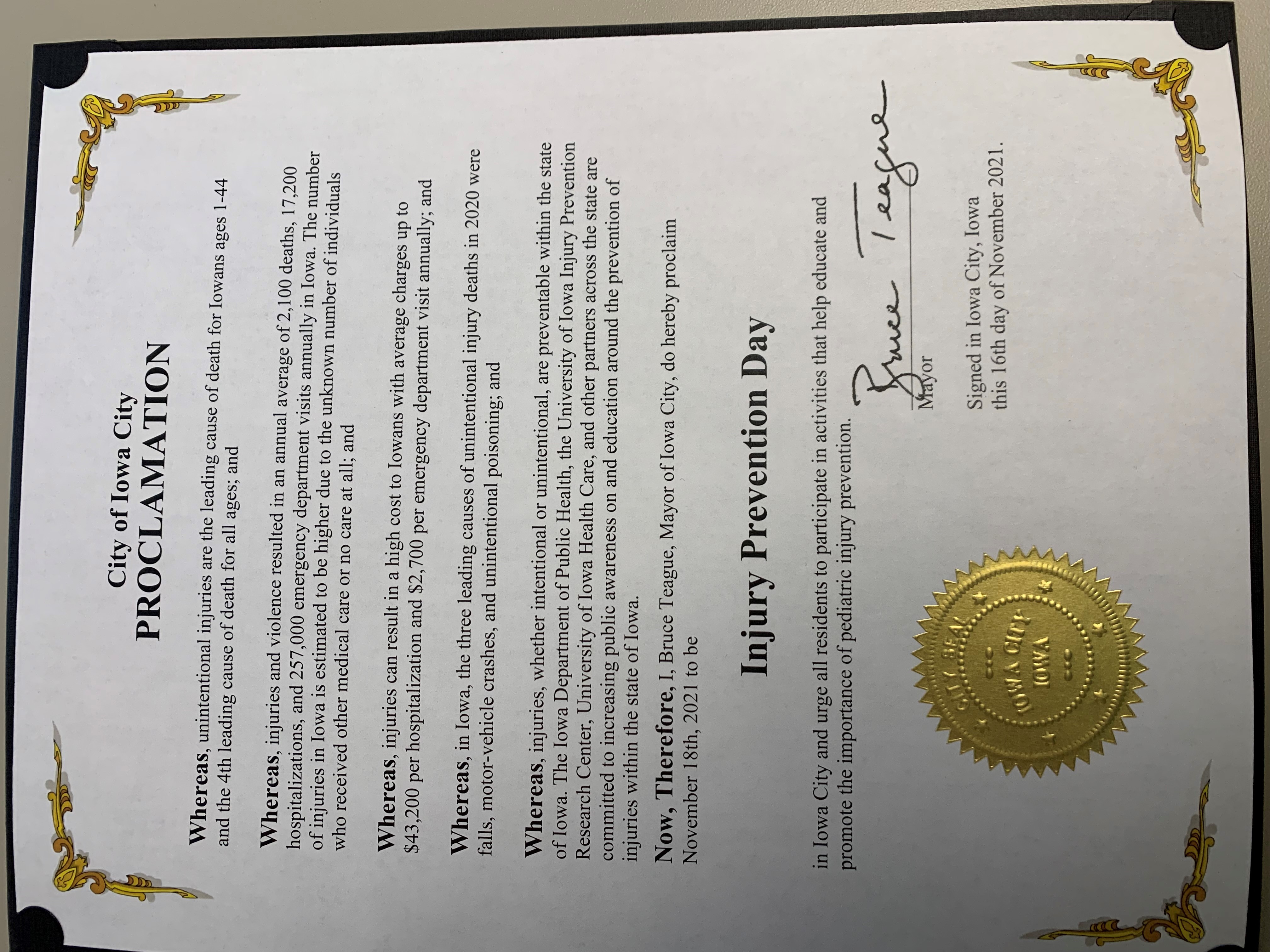 National Injury Prevention Day 2021 - Program/Event Details